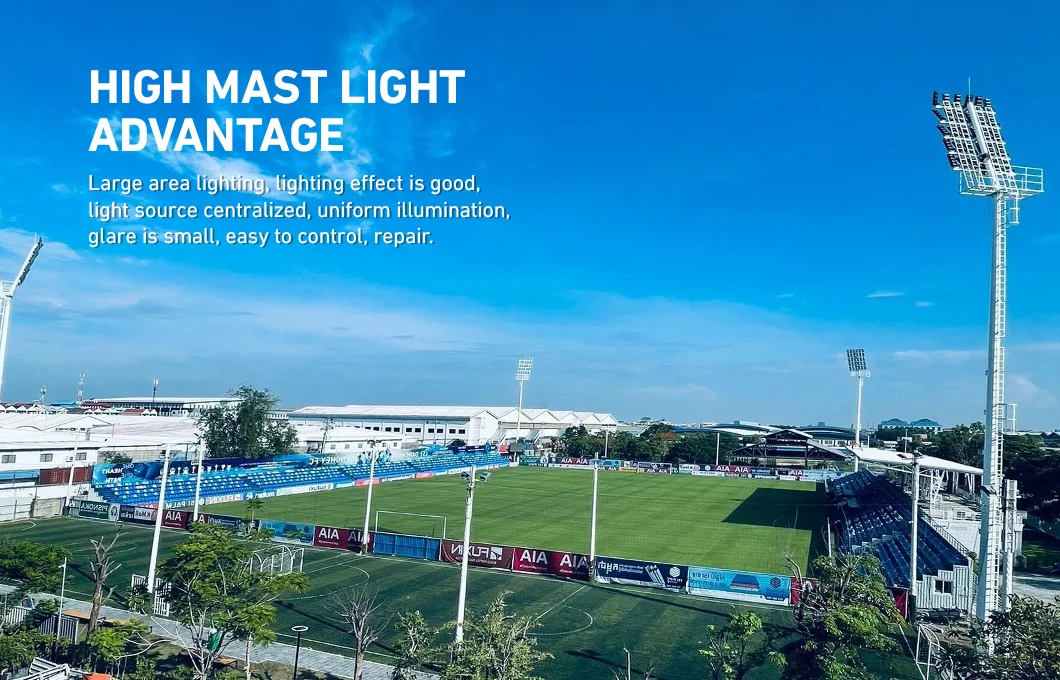 30m 40m Floodlight High Mast Pole Manufacture by XINTONG