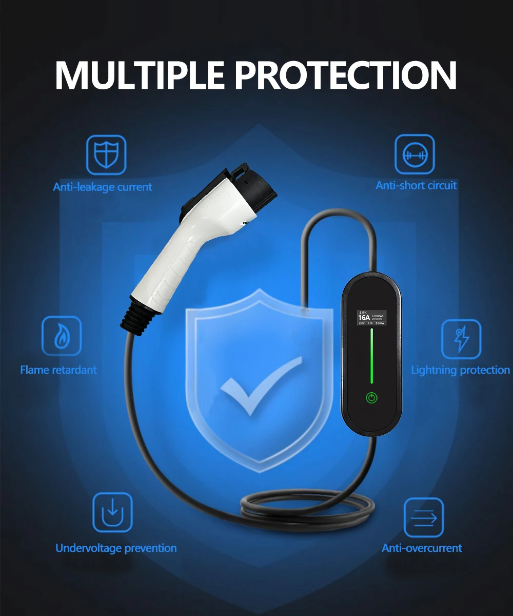 J1772 Ev Charger Type 1 Australian Specification Plug 3.5kw 16a ...