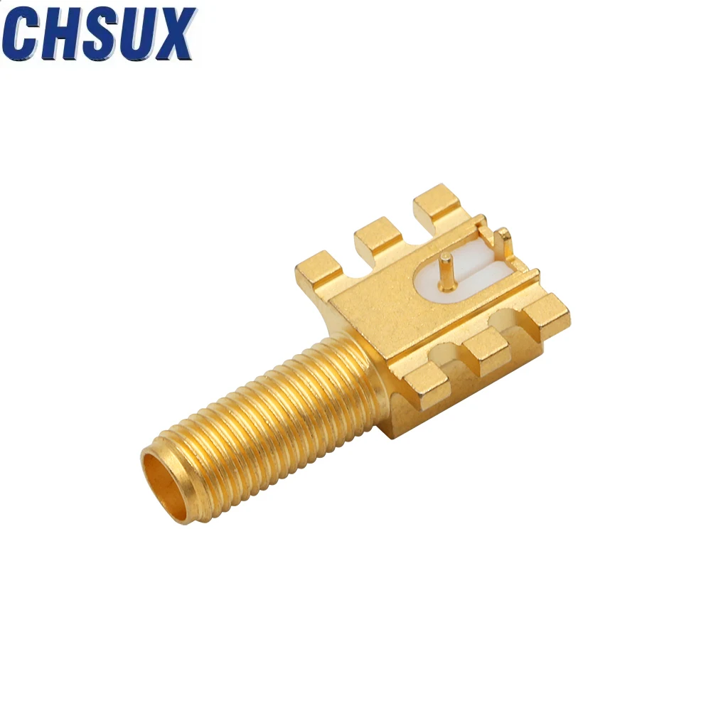 Brass Plated Right Angle Sma Male Edge Mount Rf Coaxial Connector Sma ...