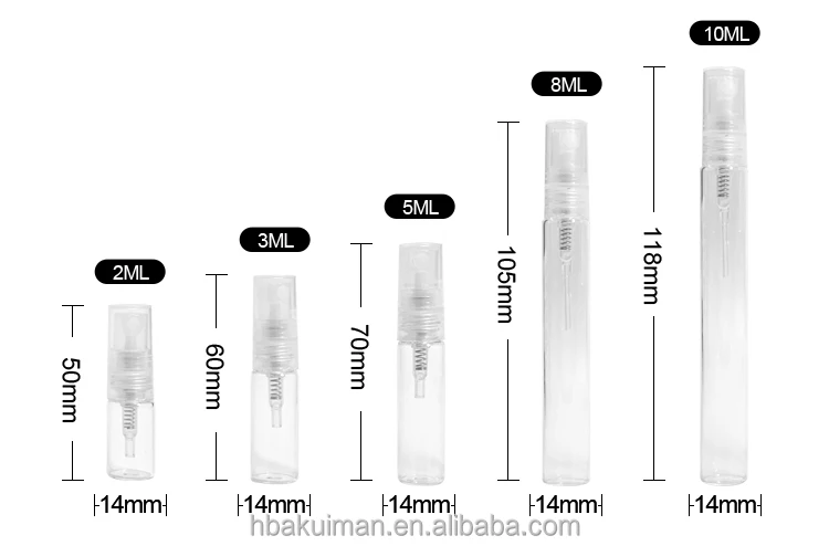 Wholesale Customized 2ml 3ml 5ml 8ml 10ml With Atomizer Small Mini ...