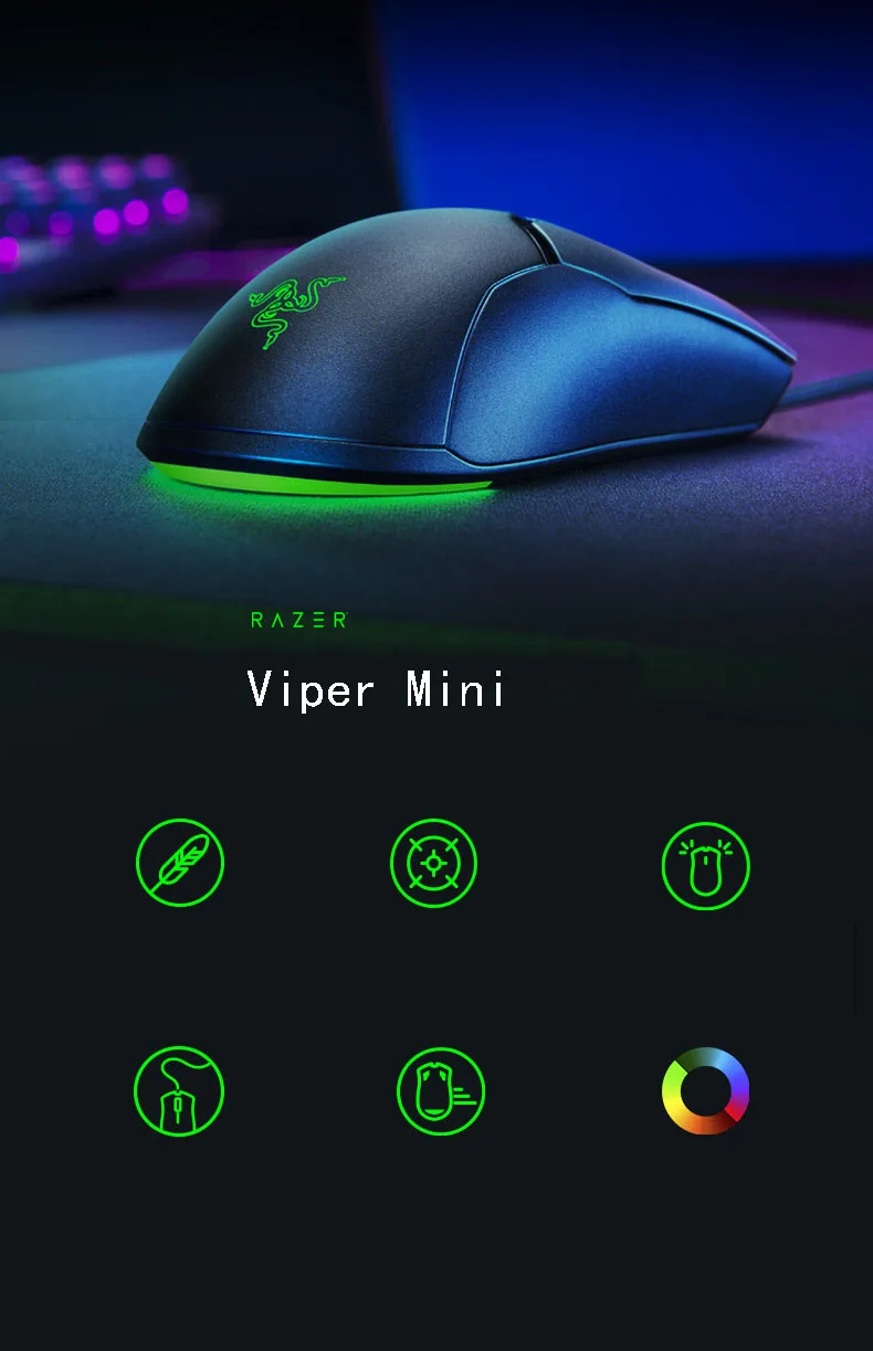 Razer Viper Mini - Ultralight Gaming Mouse with 8500 DPI