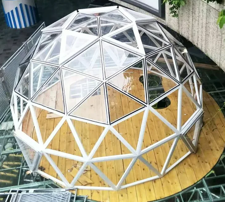 6m Glass Geodesic Dome Tents Aluminum Frame Tempered Glass Igloo Tent ...
