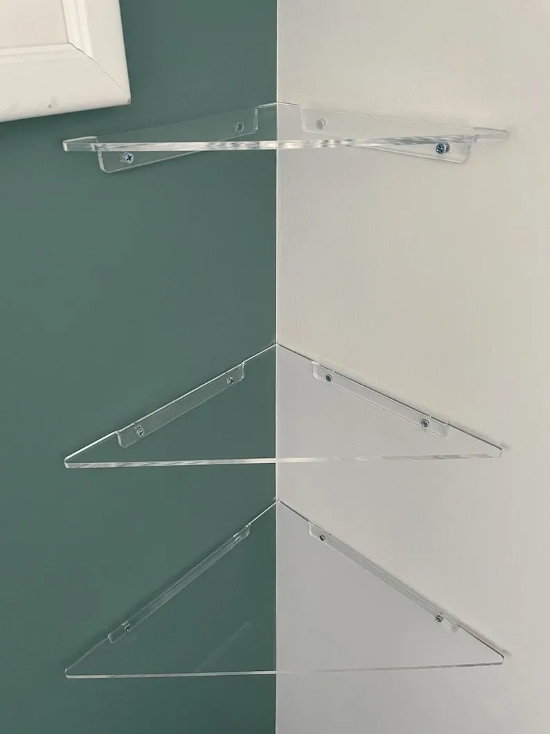 Wall Mounted Clear Acrylic Corner Shelves - Buy Clear Acrylic Wall ...