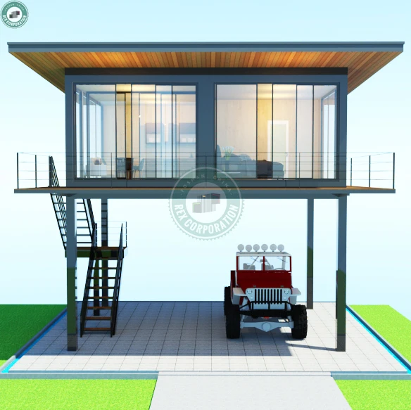 House on Stilts - Modern Container House Design in Davao