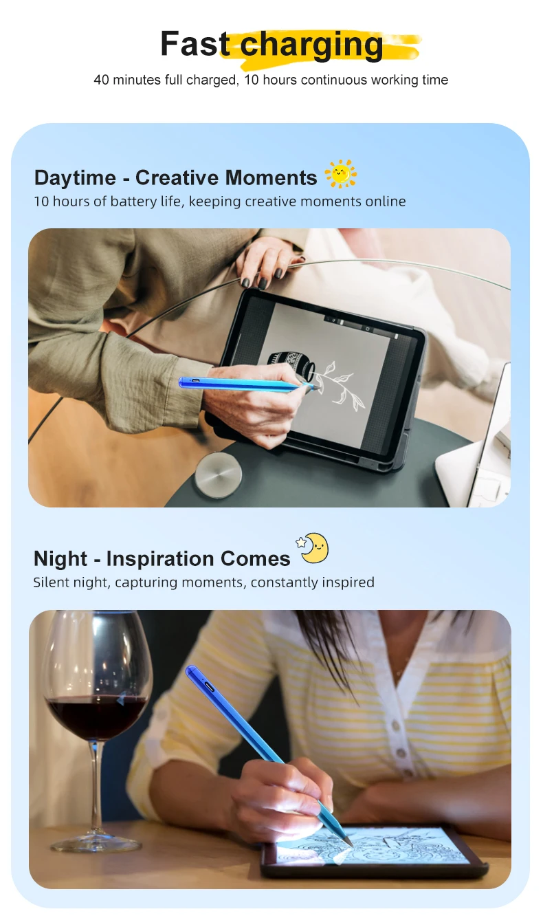 Custom Logo Metal Super Thin Ballpoint Stylus Pen Touch Screen ...