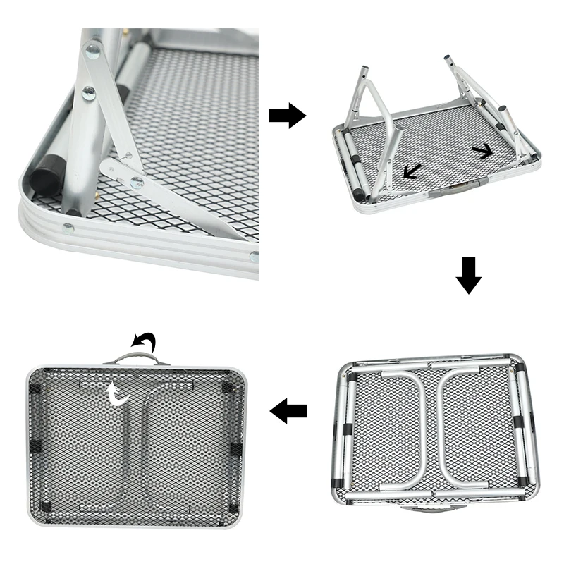 New Lightweight Folding Table Camping Aluminum Steel Table Indoor ...