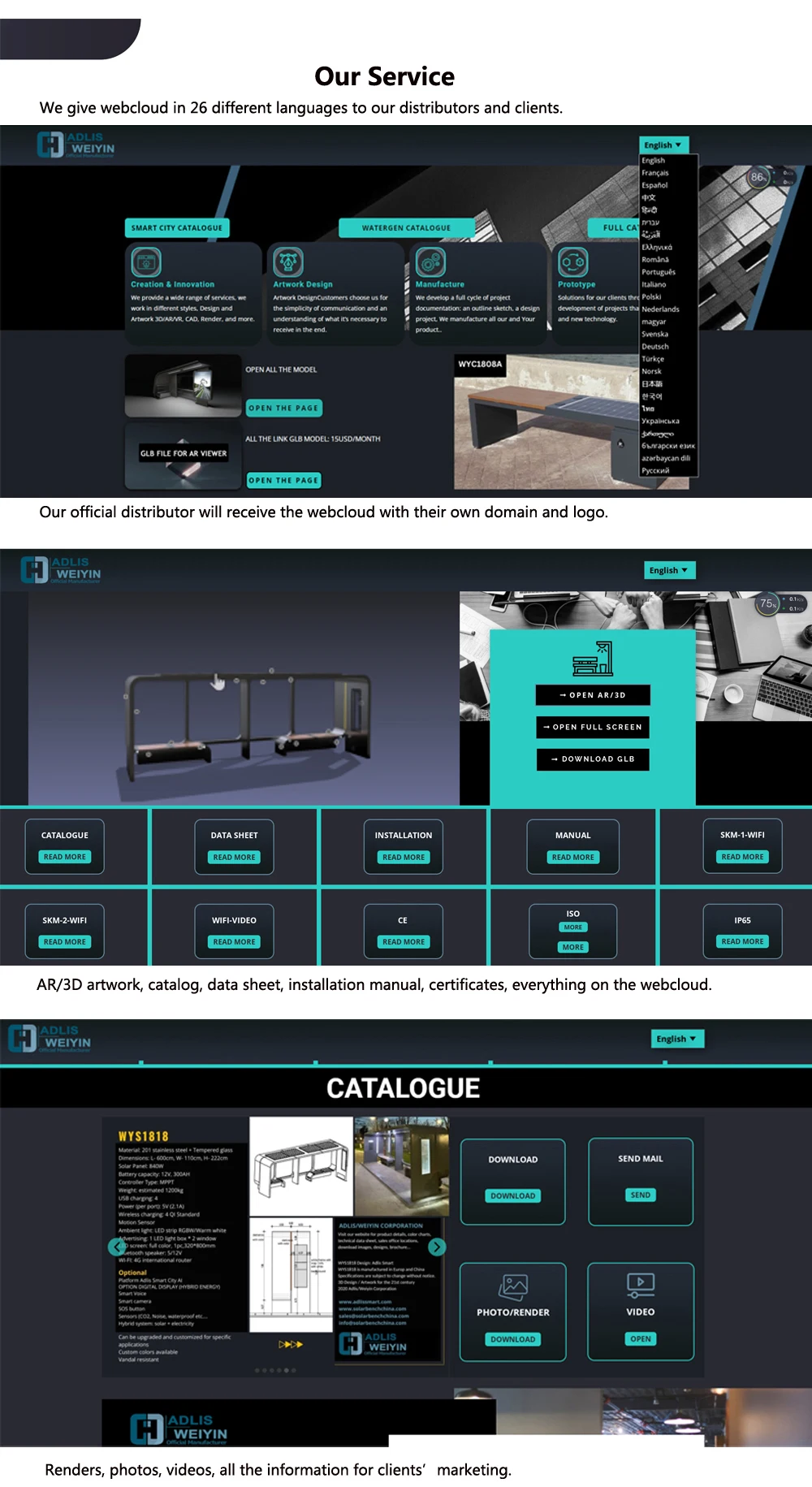 Customizable Outdoor LED Light Box Factory-Supplied Smart Advertising ...