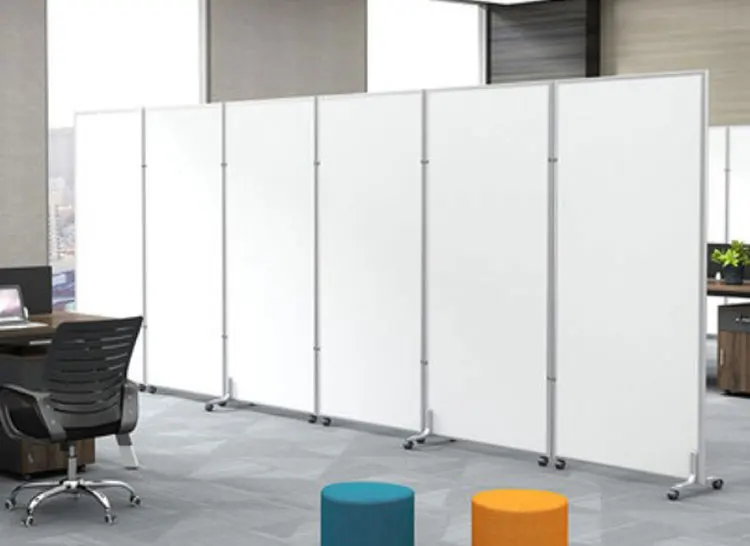 Portable Movable Office Folding Partition Panels with Wheels