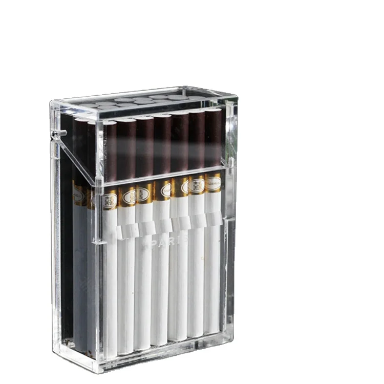 Transparent Acrylic Cigarette Box - Creative & Dust Proof