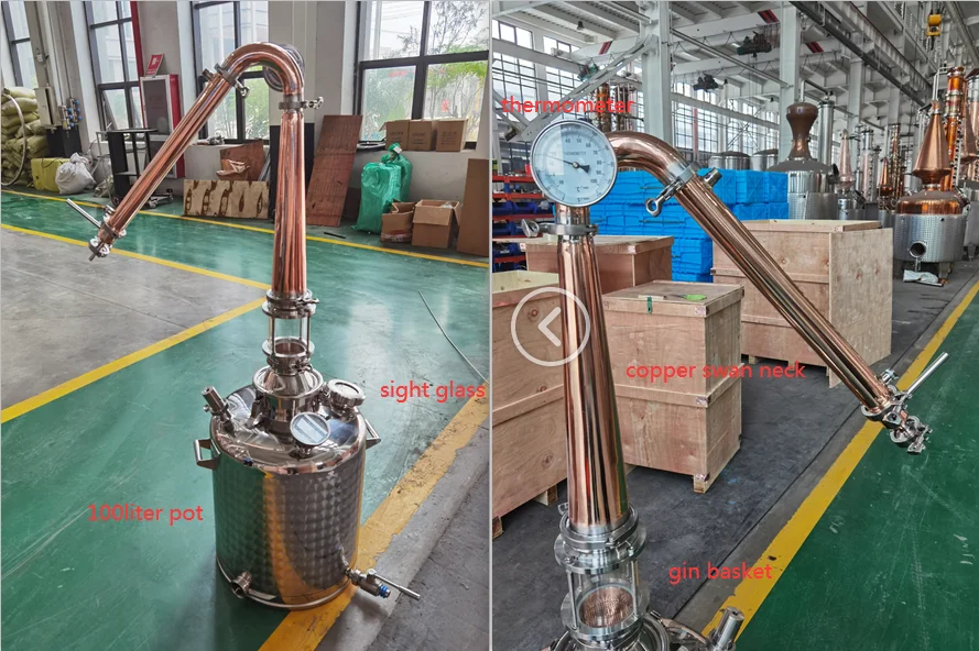 100L Copper Pot Still - Premium Distillation for Whiskey