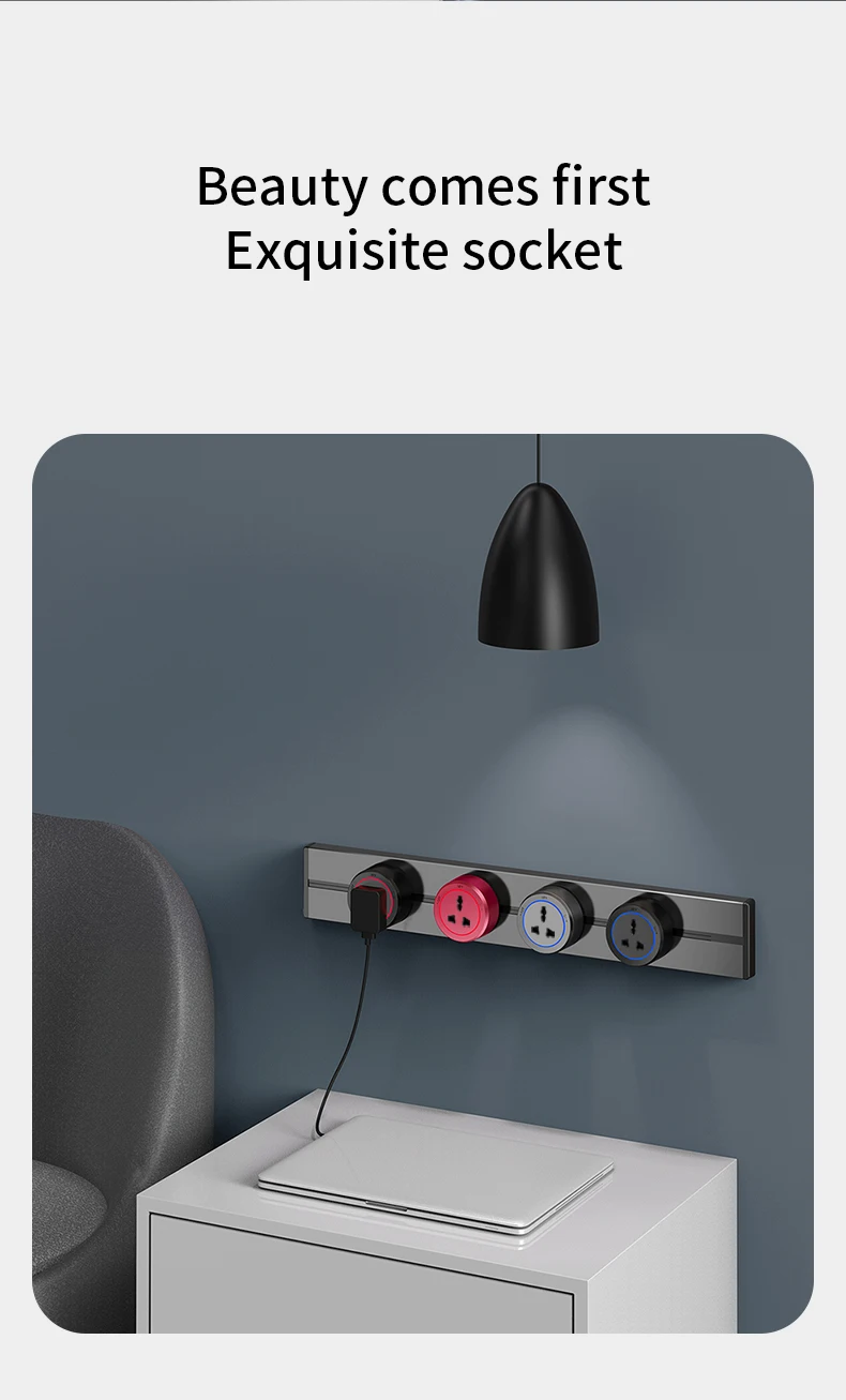 Q1 Series Wall Mounted Orbital Socket Aluminum Alloy Electrical Living ...