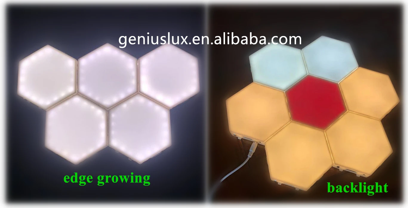 Touch Sensitive Modular Wall Light Smart Magnetic Honeycomb Hexagons ...