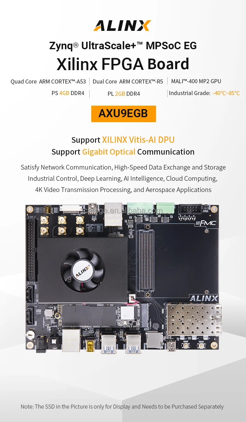 Alinx Axu9egb Zynq Ultrascale+ Mpsoc 6gb Ddr4 Development Board Oem