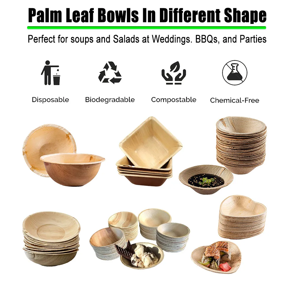 Eco Disposable Natural Biodegradable 100% Compostable 5''6''8''inch ...