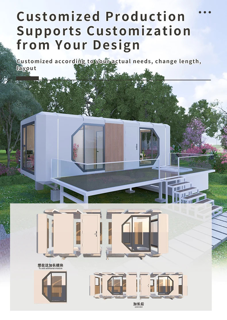 Contemporary Tiny Modular Home - Waterproof & Easy Install - OEM