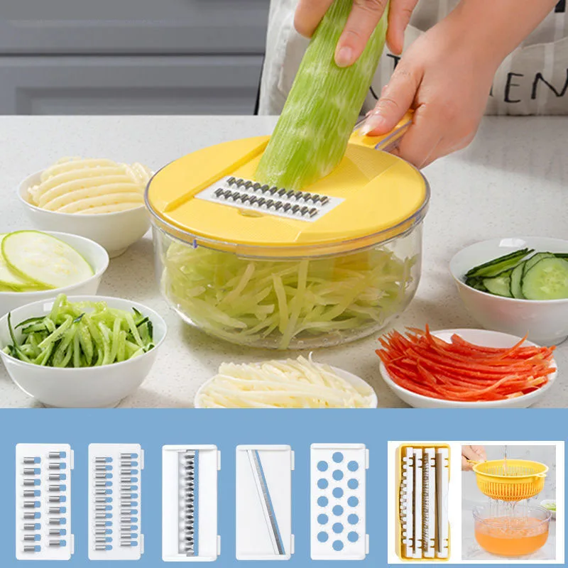 8 In 1 Multi-function Wheat Straw Vegetable Cutter Multifunction ...