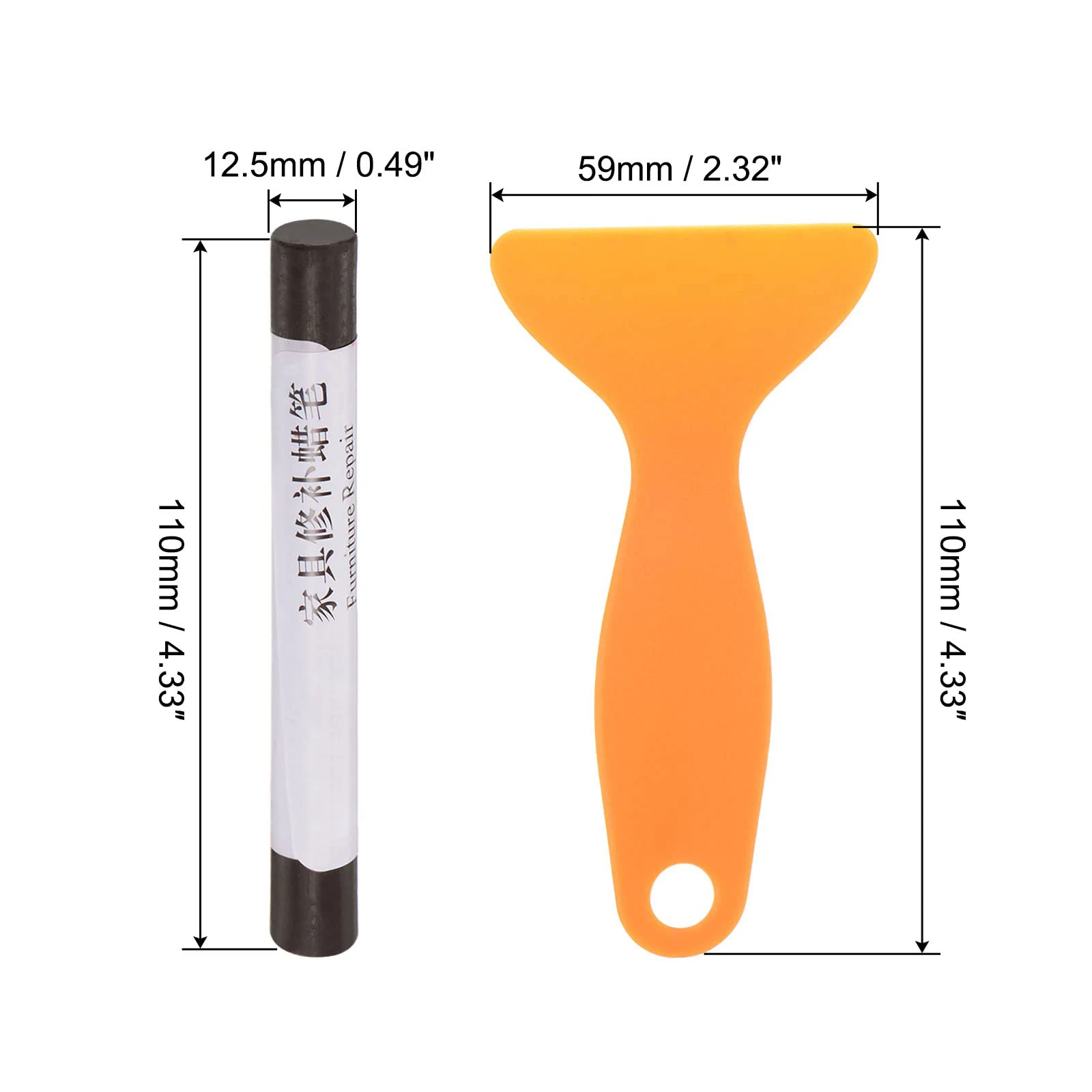 3Pcs Wax Filler Stick,Wood Wax Fill Sticks With Spatula Crayon Markers ...