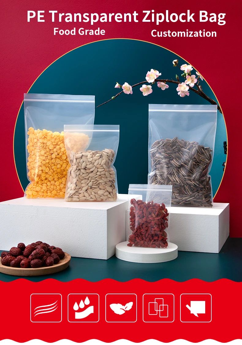 Thick Zip Lock Bag - Durable, Clear, Food Grade Poly
