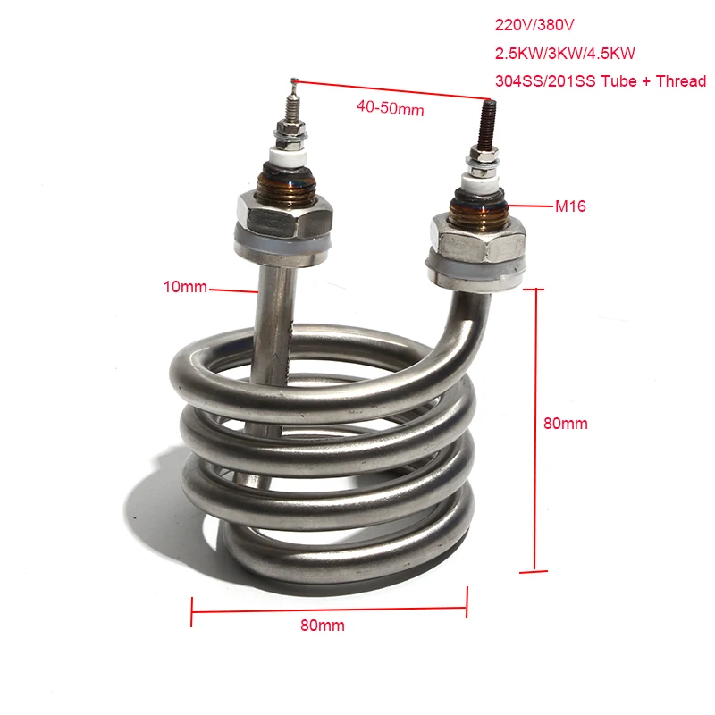 LJXH Electric Water Heating Element - 201/304 Stainless Steel Heater ...