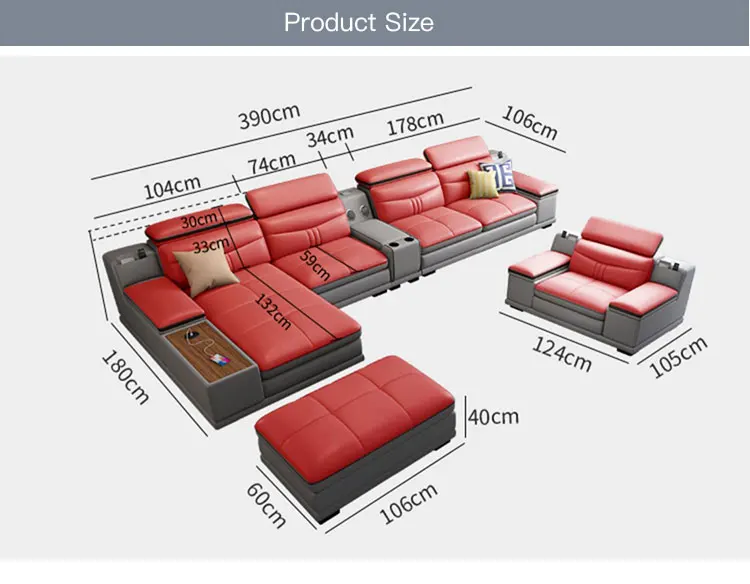 Luxury Wooden Sofa Set for Modern Living Room - Smart Sofa