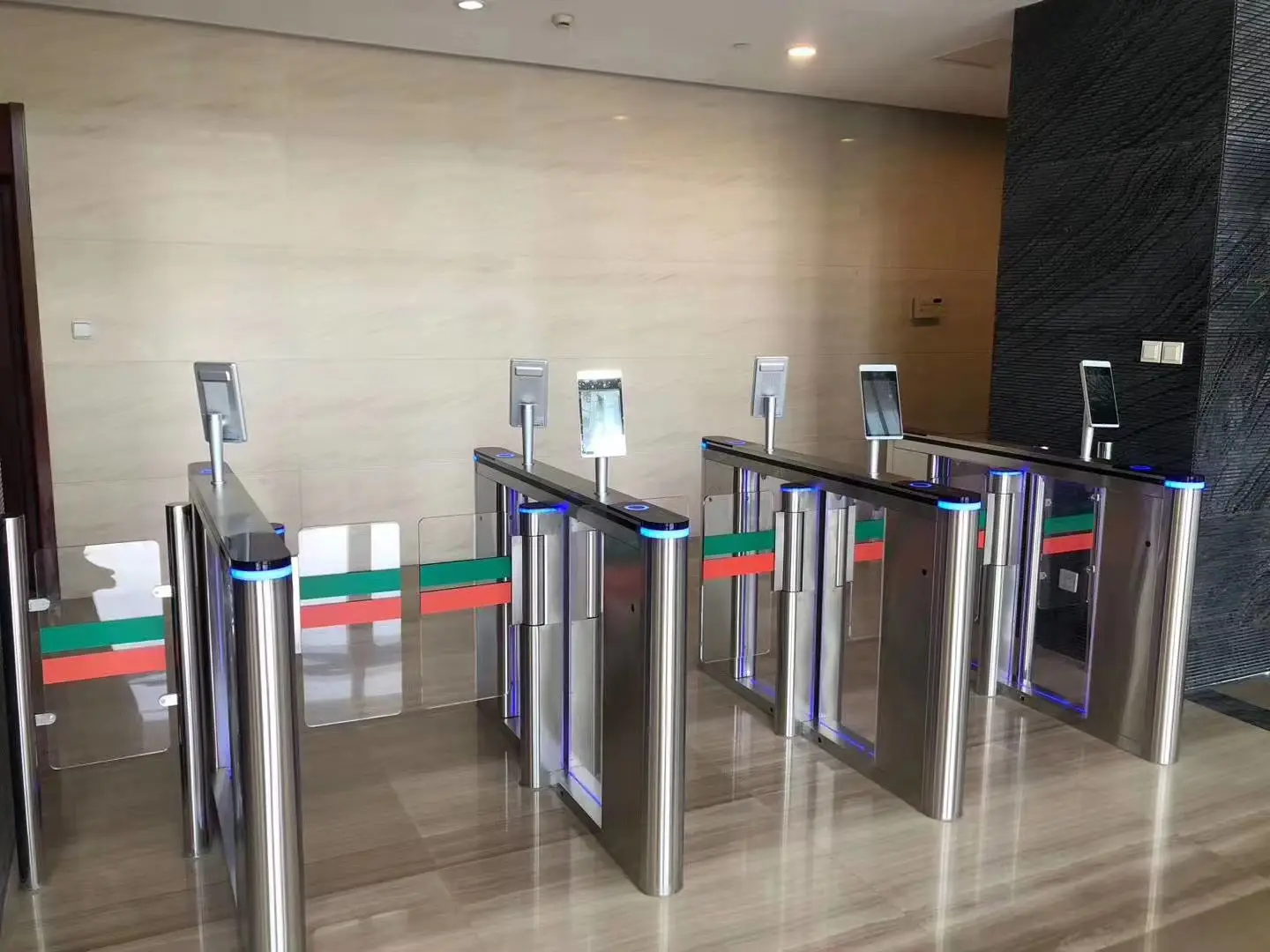 Office Building Entrance Security Access Control Scan Rfid Card And Qr ...