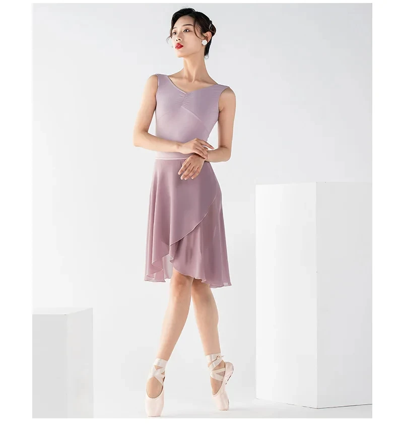 Adult Female Practice Ballet Poncho Skirt - Performance Training Dance Wear