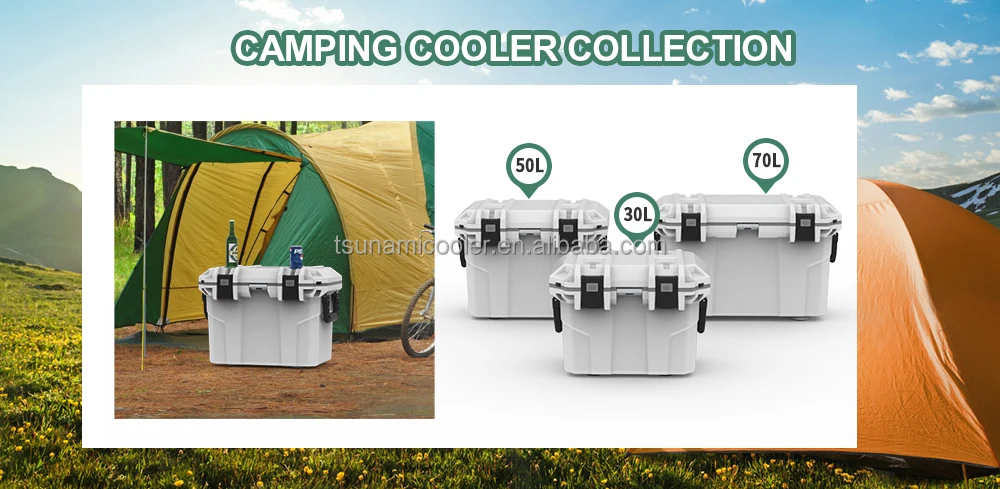 70l Large Hard Cooler Box Keeps Ice Up To 5 Days For Camping,Tailgating Boating Cooler Box With ...