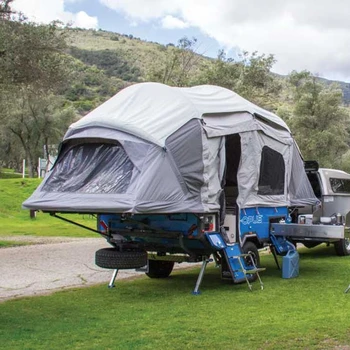 High Quality Pop Up Canvas Folding Camp Tent Trailer Waterproof 3-4 ...