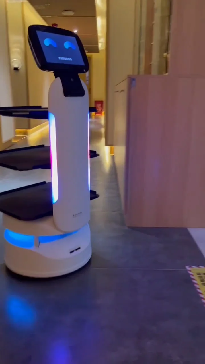 Artificial Intelligent Dish Food Delivery Robot Restaurant Assistant ...