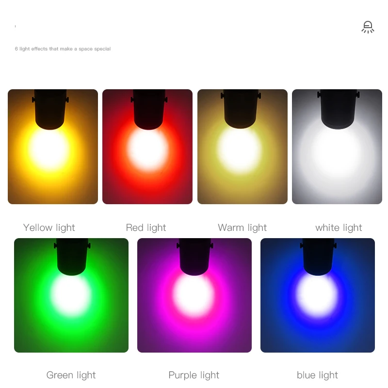 Led Rgb Colorful Remote Control 18w Track Light Lamp Aluminum Spot ...
