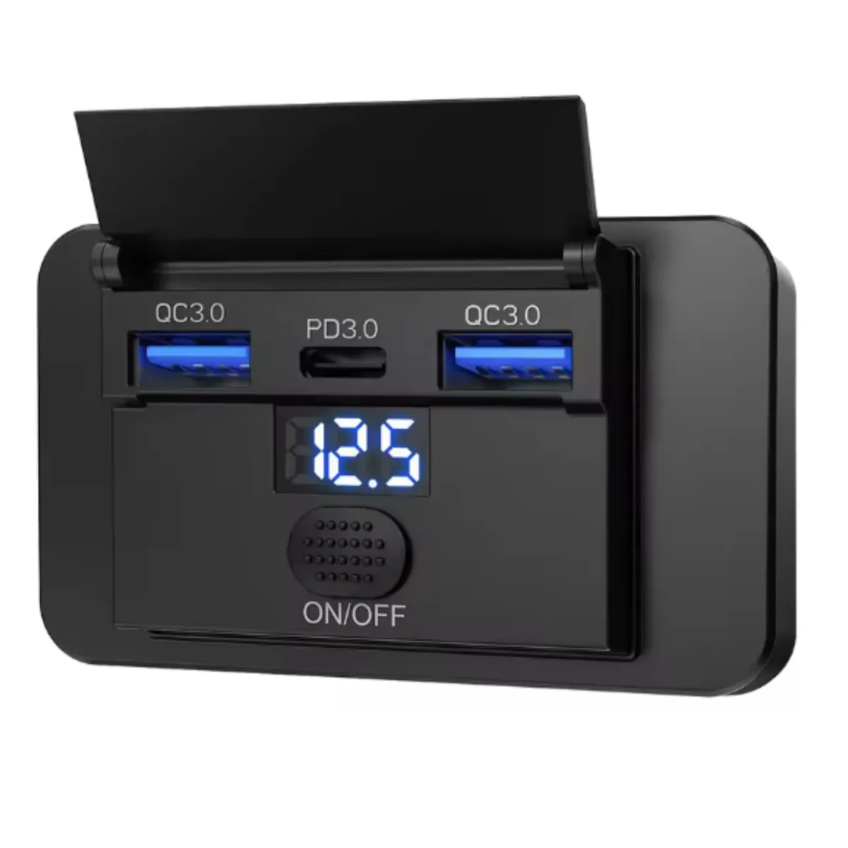 NEW 3 Ports 12V RV USB Outlet Panel 90W Dual QC3.0 Type-C Fast Charge ...