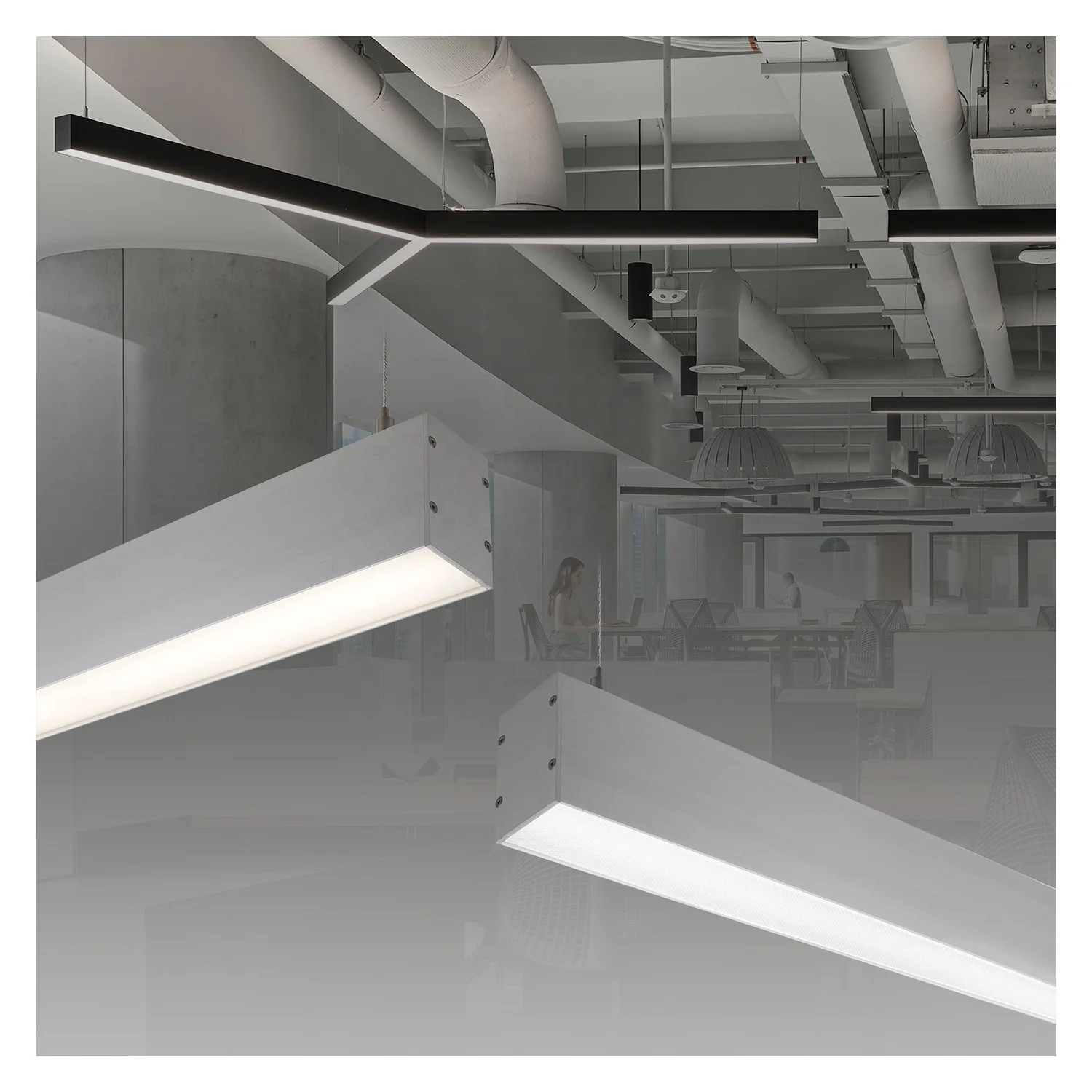 linear light profile linkable batten modern ceiling pendant dim led ...