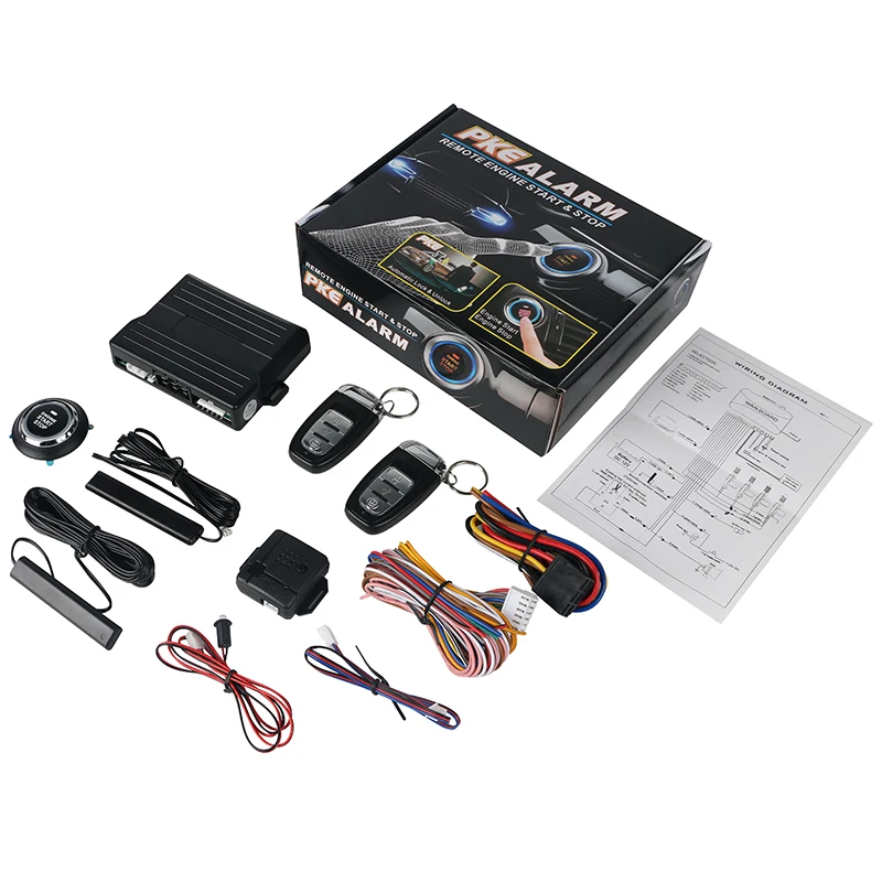 Engine Start Push Button Remote Starter Pke Car Alarm Passive Keyless ...
