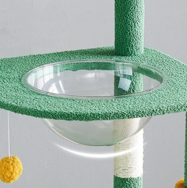 Large Cat Climbing Tree Muti-Style Cactus Flower Cat Tree With Cat ...