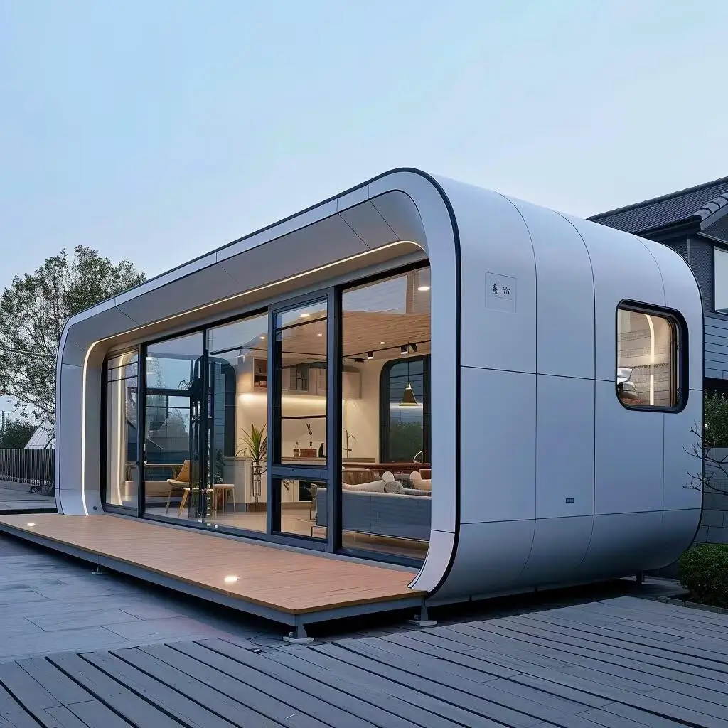 New Design Prefab Living Movable Luxury Apple Office Pod Modular ...
