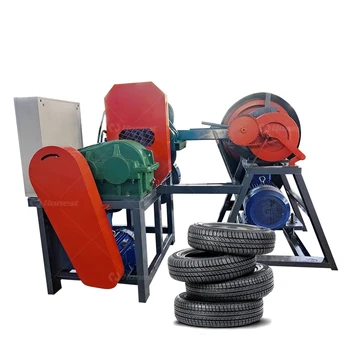 Rubber Tire Shredder Machine 1000kg/h Full Automatic Wheel Tire Recycle ...