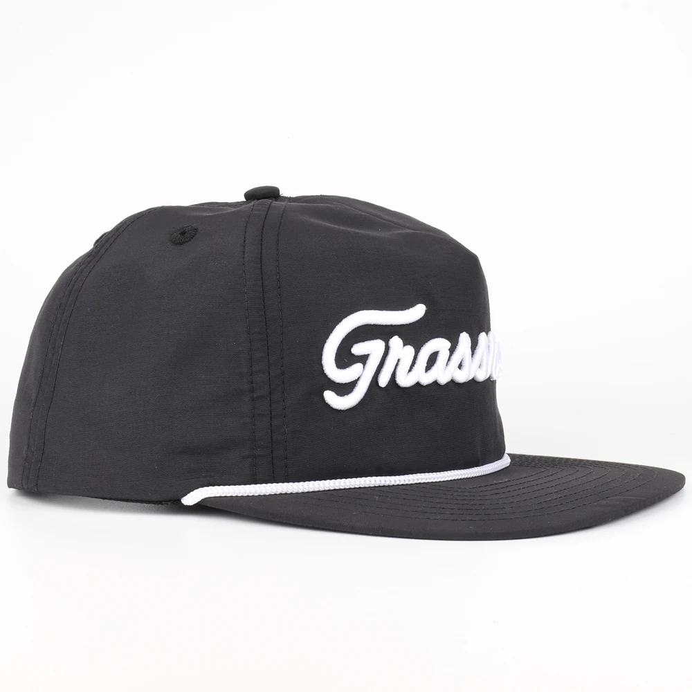 Custom High Quality Unstructured 5 Panel Flat Bill Blank Snapback Hat ...