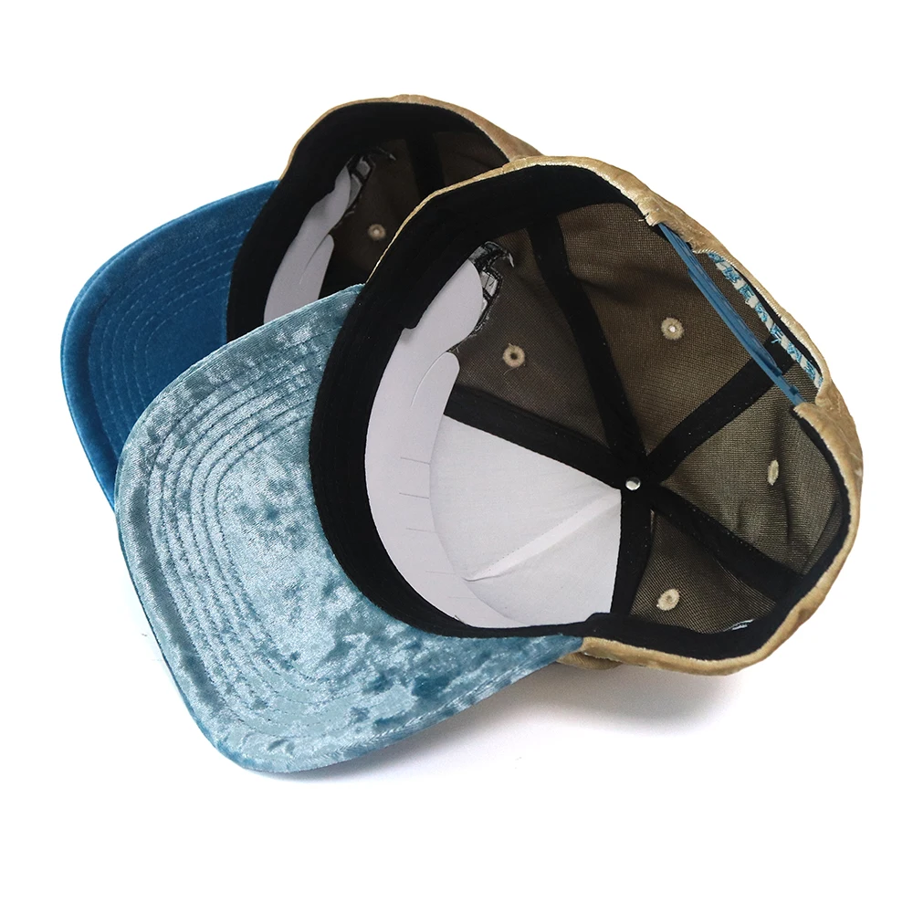 Shop Our New Arrival Velvet Baseball Caps with Custom Embroidery