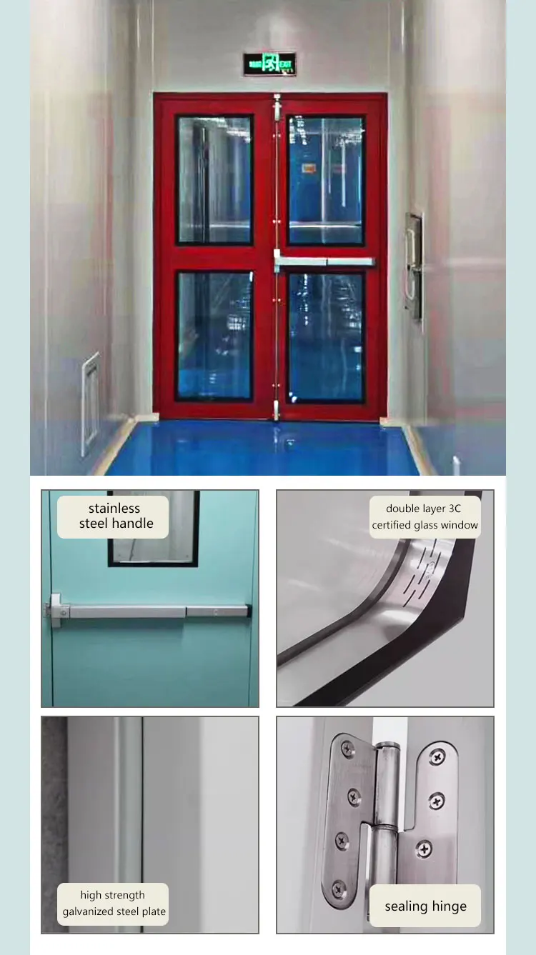 Modular Metal Core Fire Rated Cleanroom Door For Villa And Hospital ...