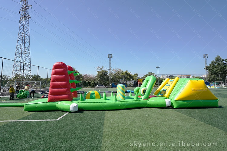 Inflatable Floating Water Obstacle Course Bouncy Water Inflatable Park ...