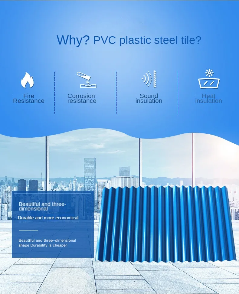 Factory Direct House Roof Cover Materials Pvc Plastic Colored Steel ...