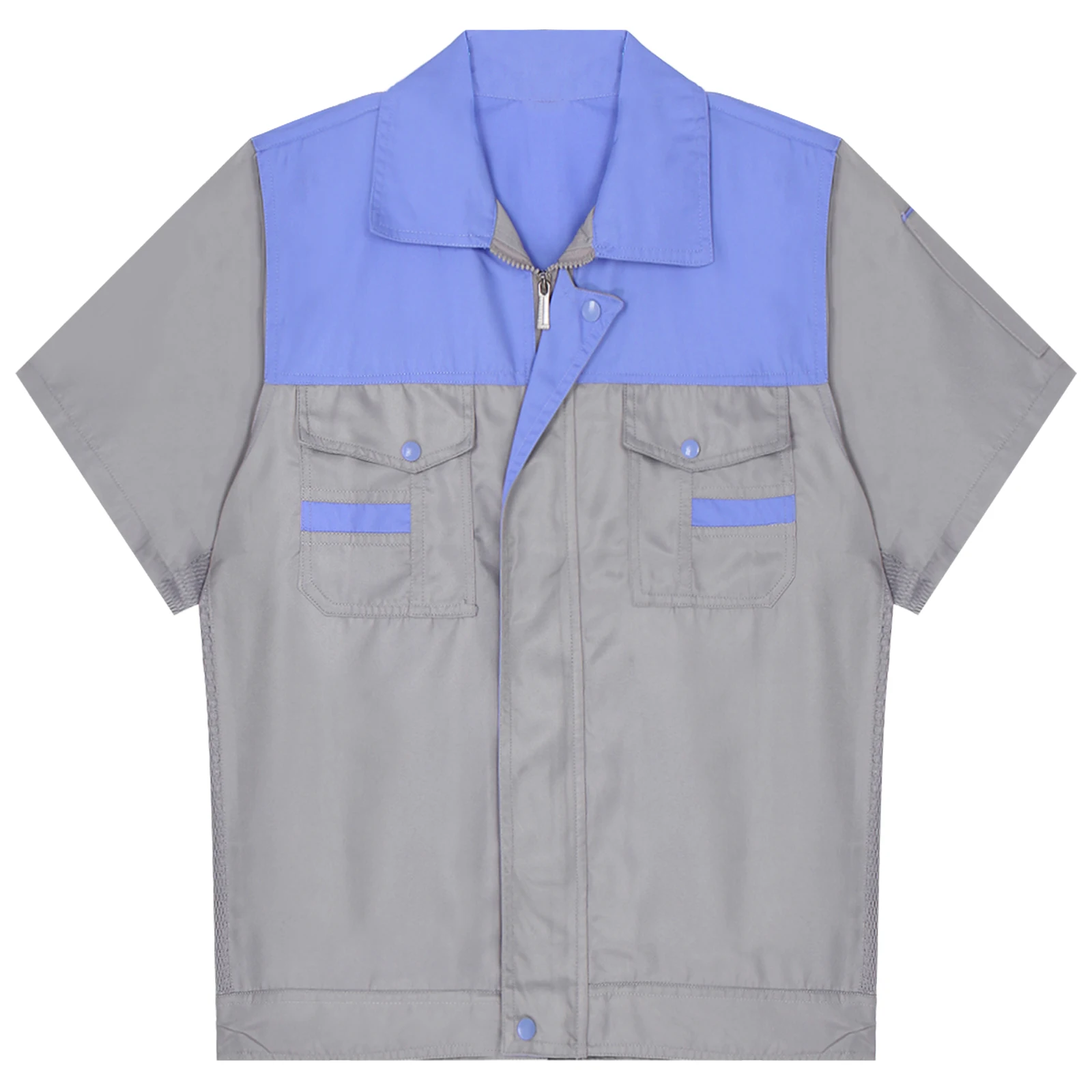 Poly-cotton Work Shirt Short Sleeve Lightweight Work Clothes Factory ...