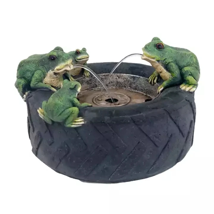 Frog Spitter Solar Powered Water Fountain Garden Landscape Edging - Buy ...