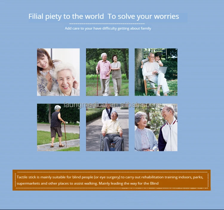 Aluminum Telescopic White Support Cane Blind Straight Retractable ...