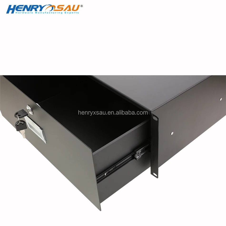 350mm Depth Network Rackmount CCTV DVR Control Steel Drawer 4U Rack ...