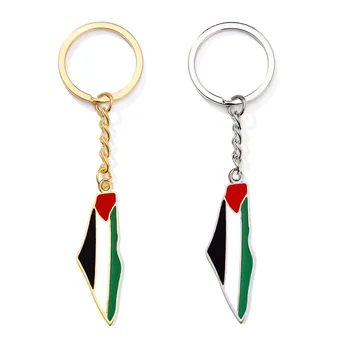 Renhui Uk Map Country Arabic Palestinian Flag Palestine Keyring Key ...