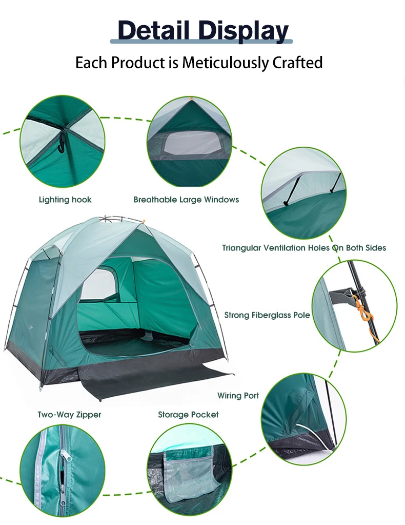 Family 3 Person Automatic Tents Air Baby Party Sport Pod Top Waterproof ...