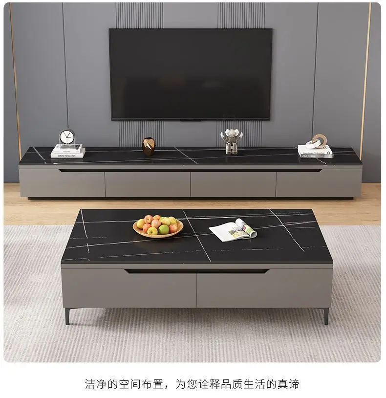 Modern Nordic Light Luxury Handcrafted Wooden TV Stand Italian Coffee ...