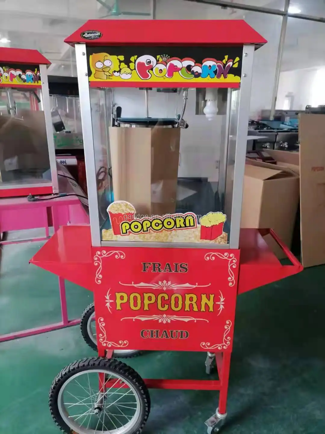 GRT-PP01W Commercial Floor Standing Popcorn Machine With Wheels ...