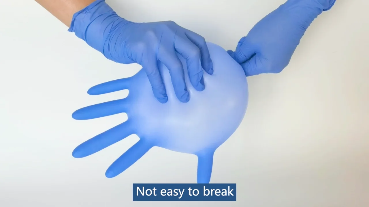 Anti-slip Nitrile Gloves Finger Texture Anti Chemical Waterproof Gloves ...